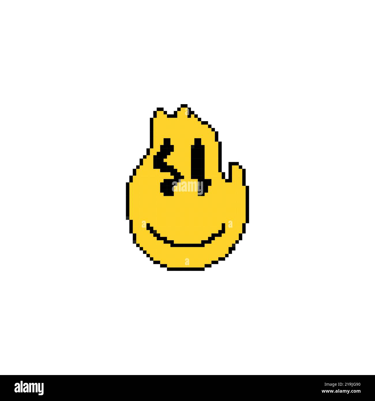 Pixel art style smiley hi-res stock photography and images - Alamy