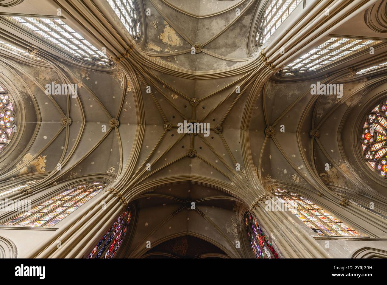 Inside an Old Abandoned church somewhere in Belgium. Urbex Stock Photo ...