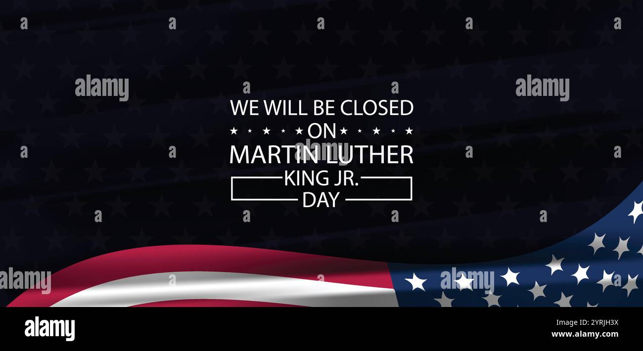 Observing Martin Luther King Jr Day Office Closure Announcement Stock ...