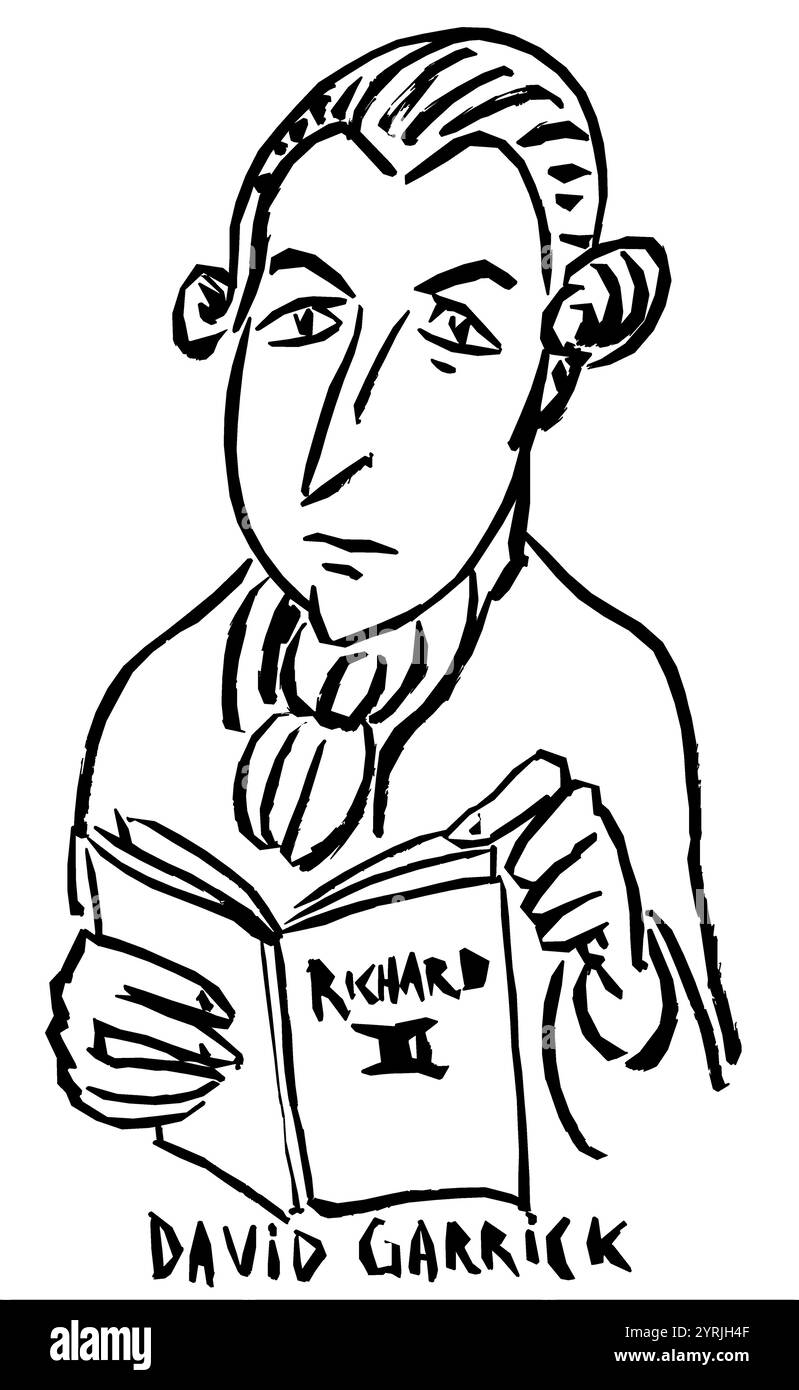 Actor David Garrick portrait Stock Photo - Alamy