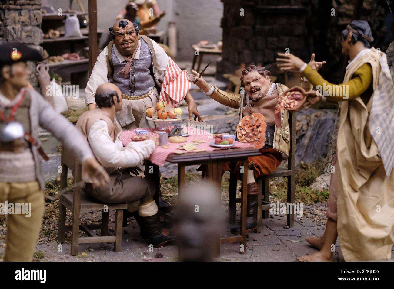 Several figures from the 18th century Neapolitan Nativity Scene of the ...