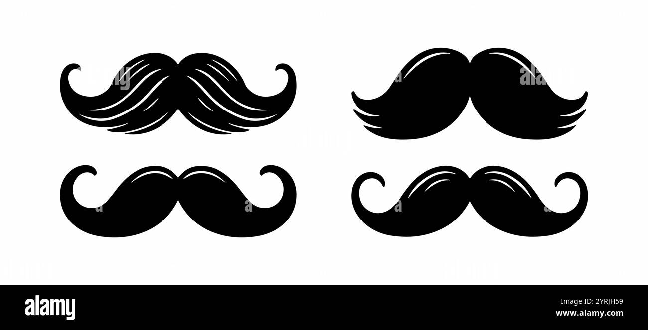 Moustache vector beard black vector man haircut goggles movember ...
