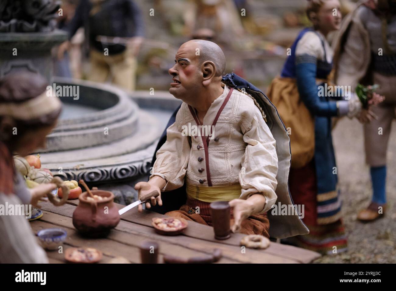 Several figures from the 18th century Neapolitan Nativity Scene of the ...