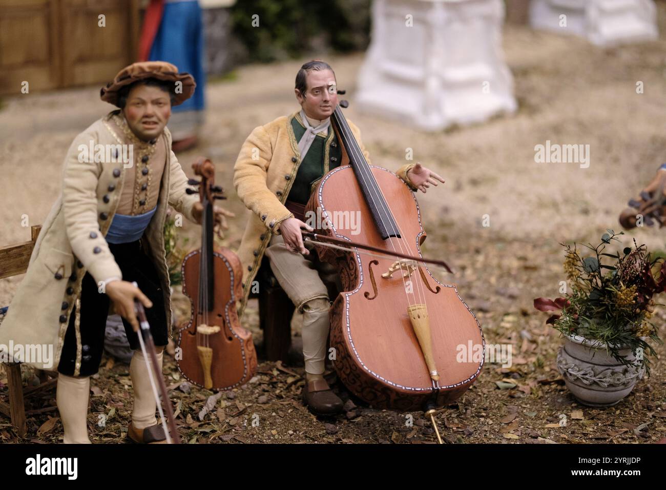 Several figures from the 18th century Neapolitan Nativity Scene of the ...