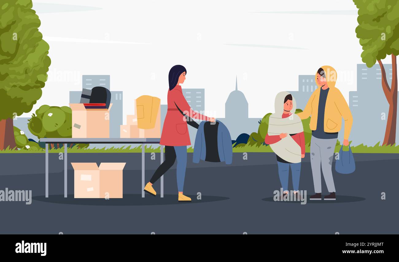 Distributing clothing Stock Vector Images - Alamy