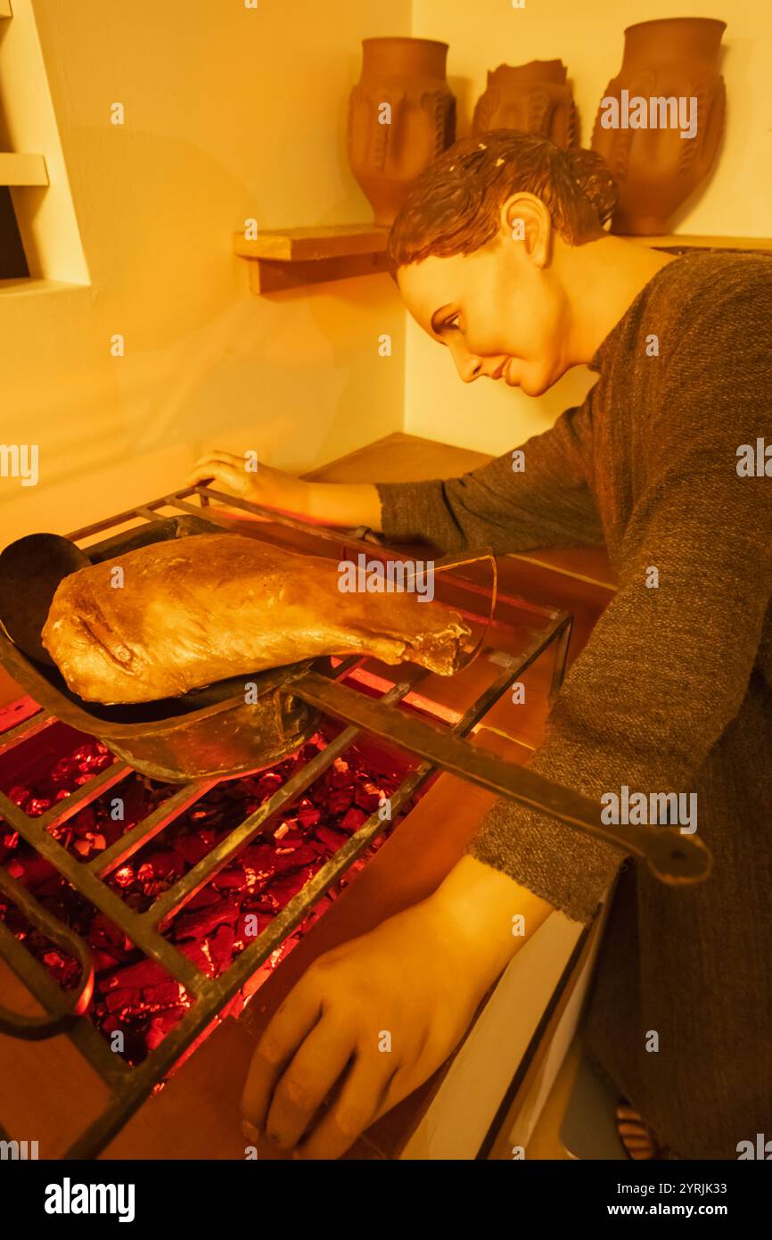 England, Kent, Canterbury, Canterbury Roman Museum, Exhibit depicting a ...