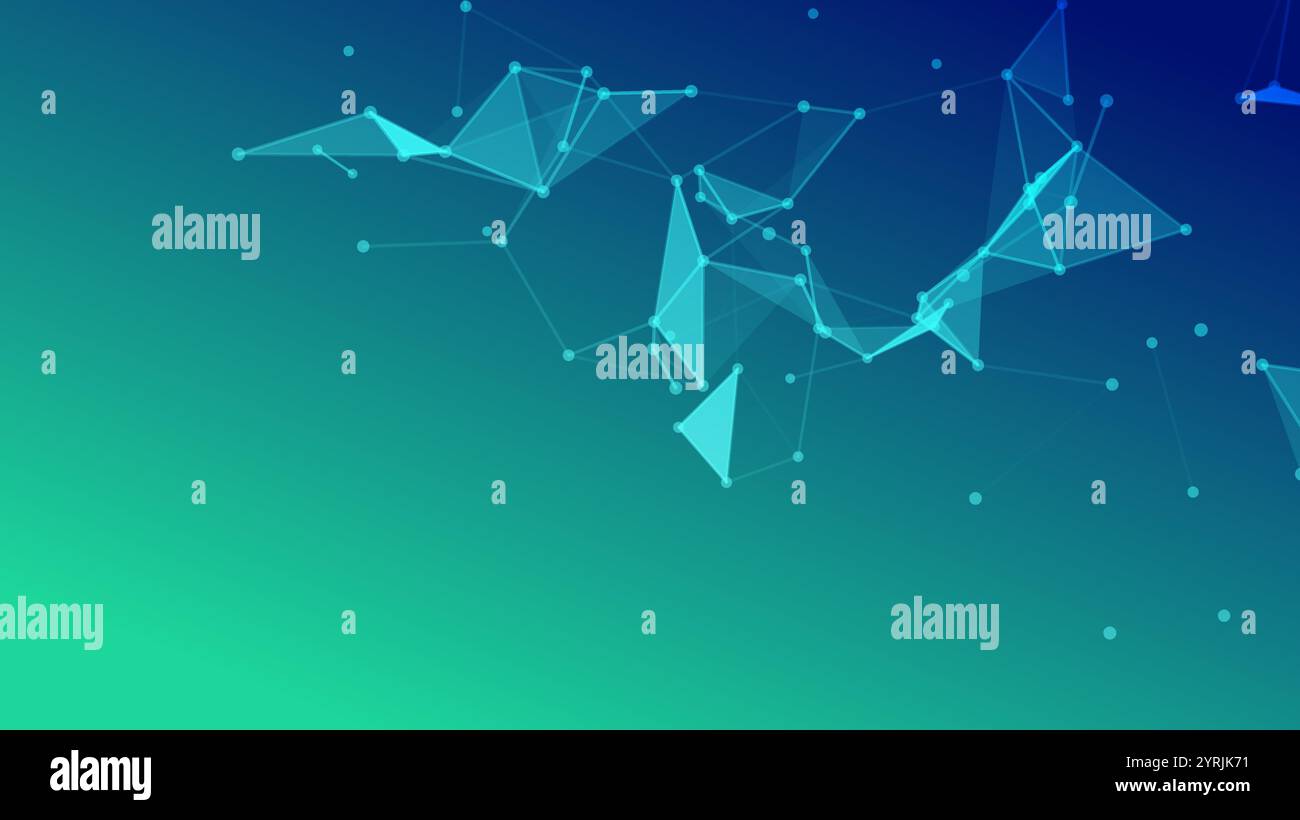 Abstract geometric digital network connected points gradient background ...