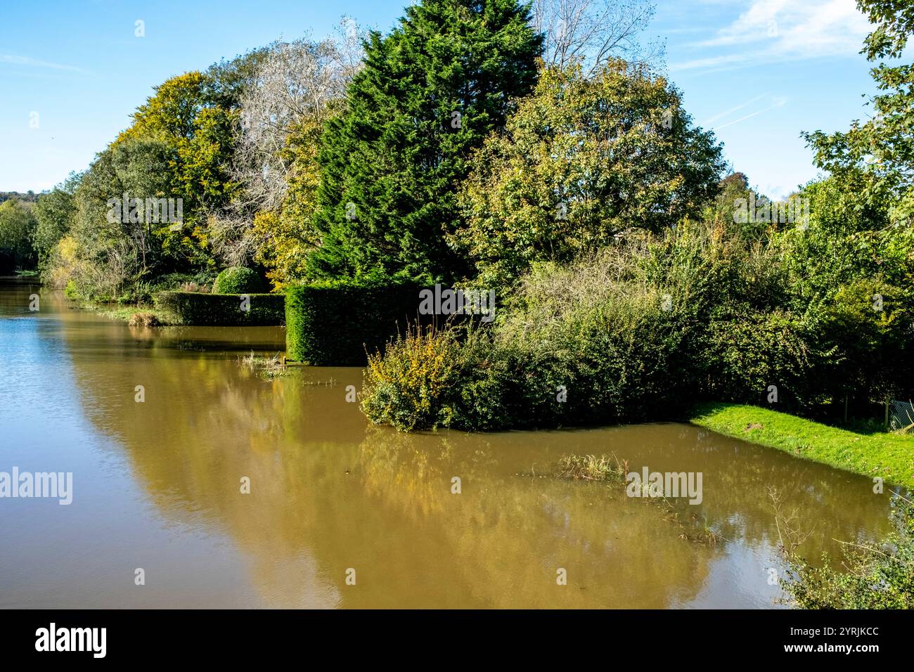 High River Levels, River Ouse, Lewes, East Sussex, UK Stock Photo - Alamy