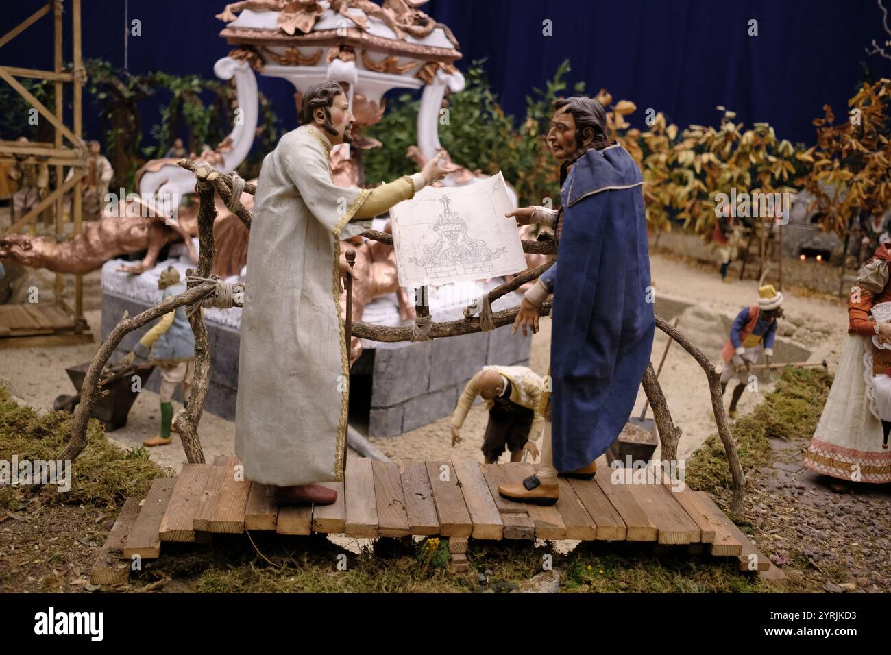 Several figures from the 18th century Neapolitan Nativity Scene of the ...