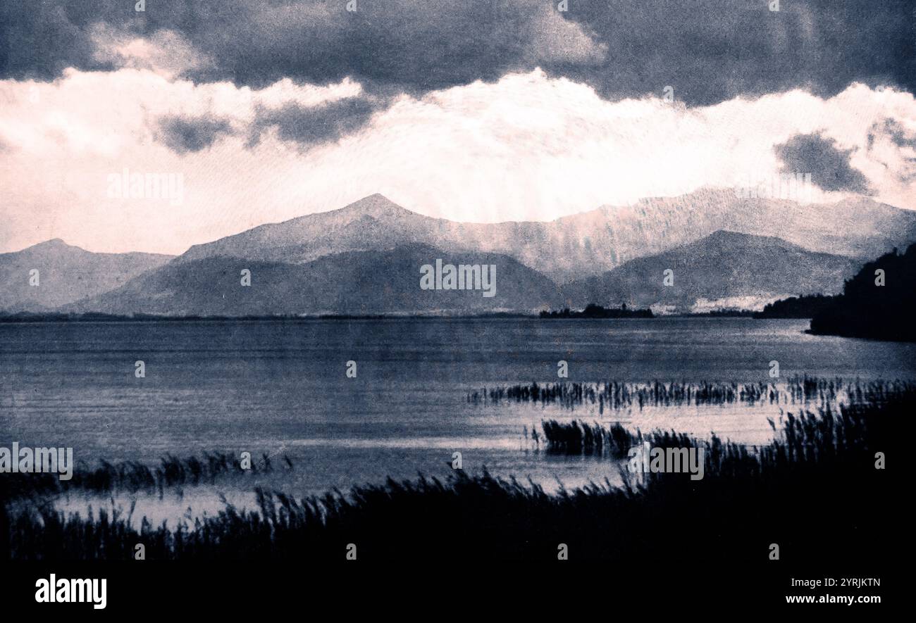 Off land storm wind (Lake Chiem). Chiemsee is a freshwater lake in ...