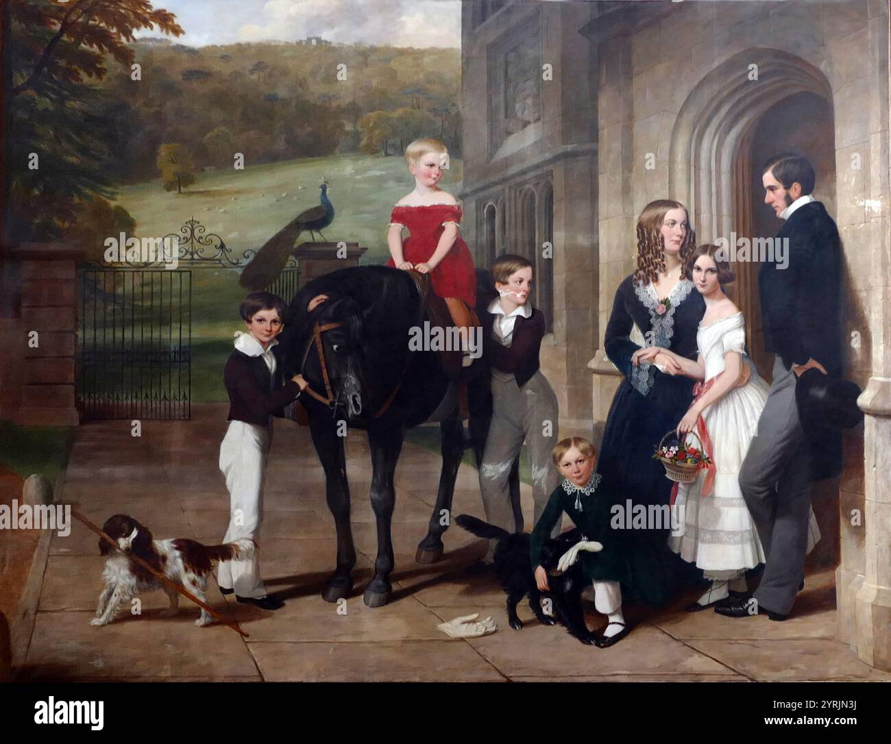 The Reverend Nathaniel Bond (1804-1889) and His Family, portrait by ...