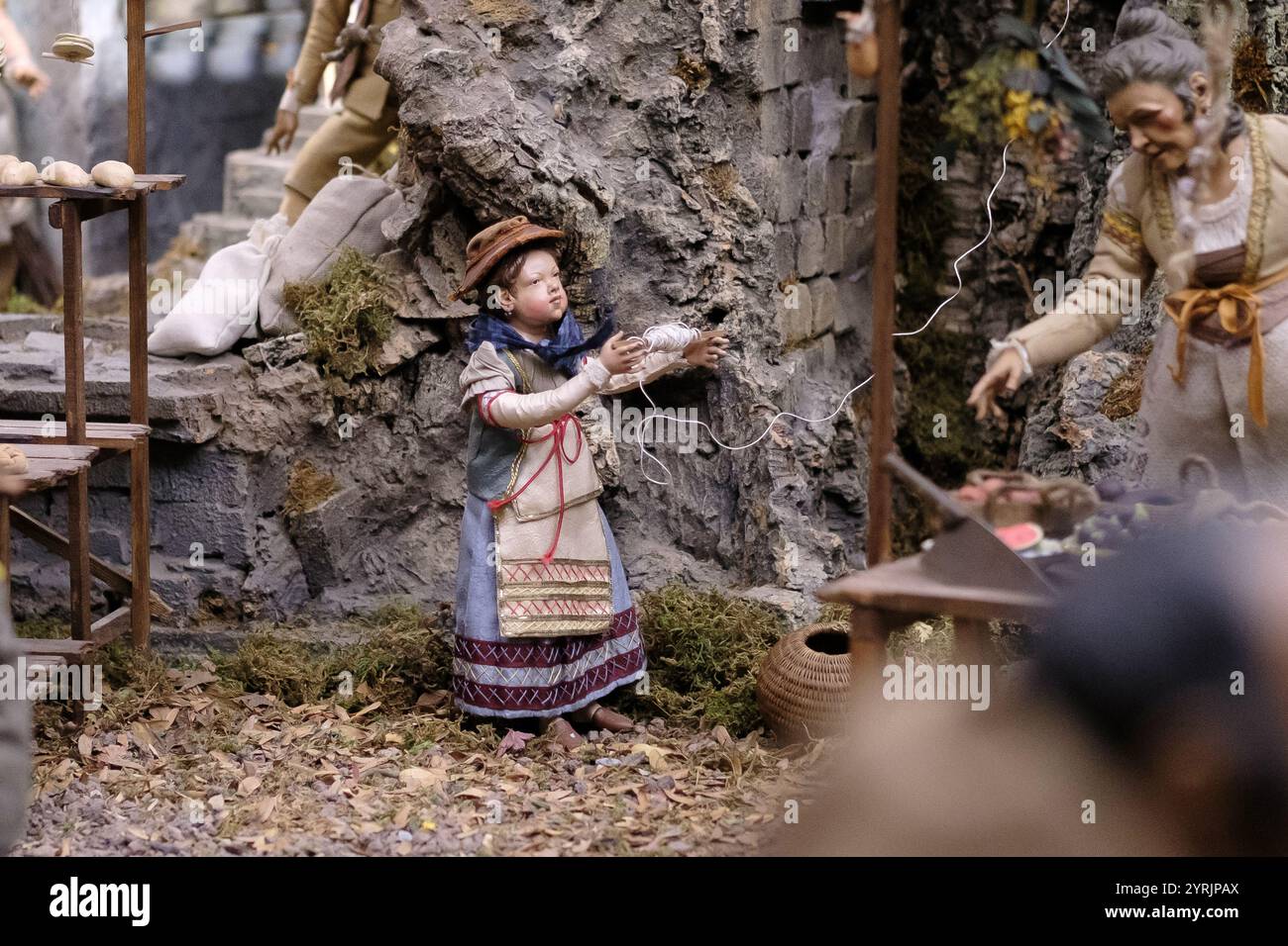 Madrid, Spain. 04th Dec, 2024. Several figures from the 18th century ...