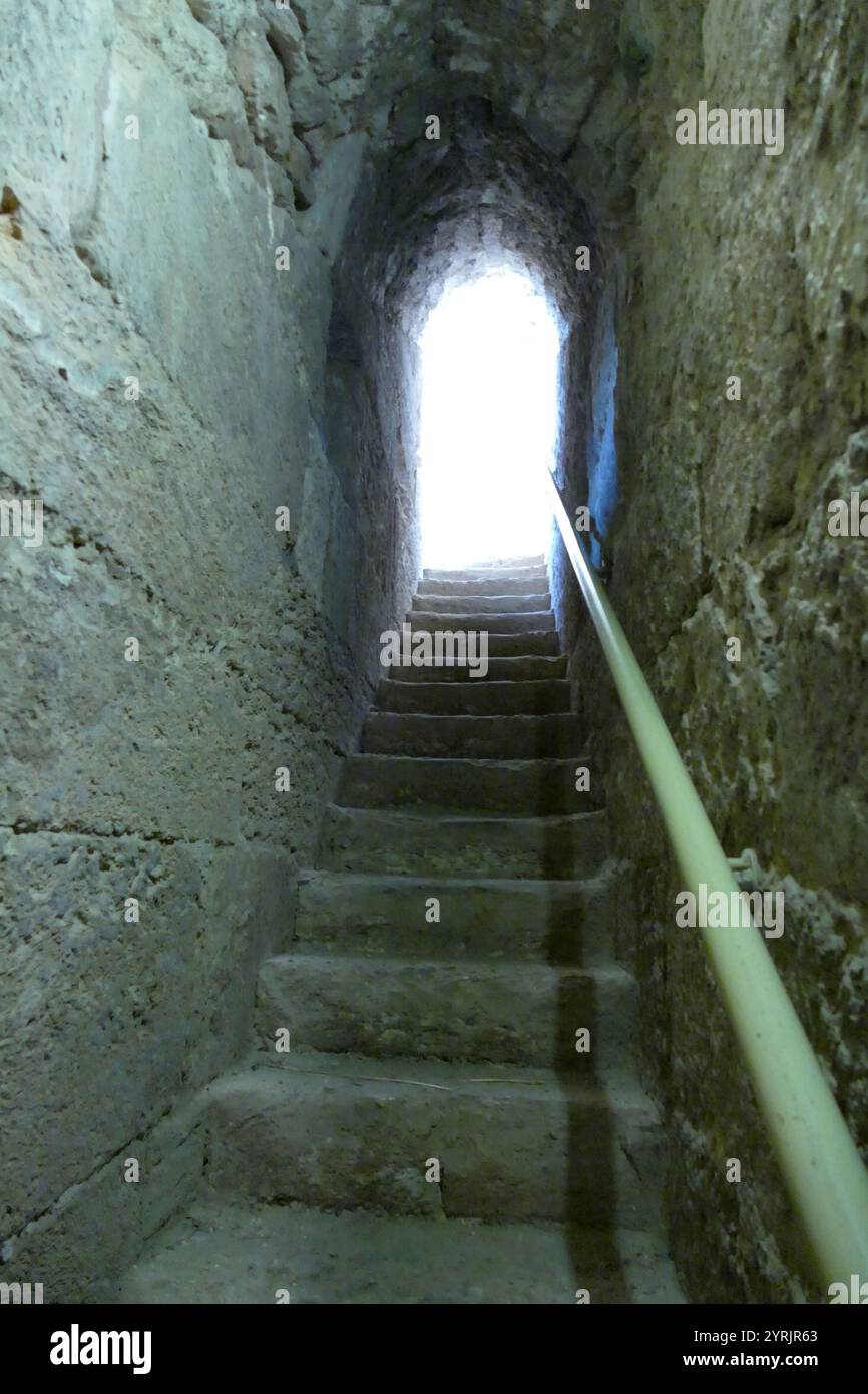 Ruins of Crusader Fortress, Bayt Jibrin (Beit Guvrin), Israel. During ...