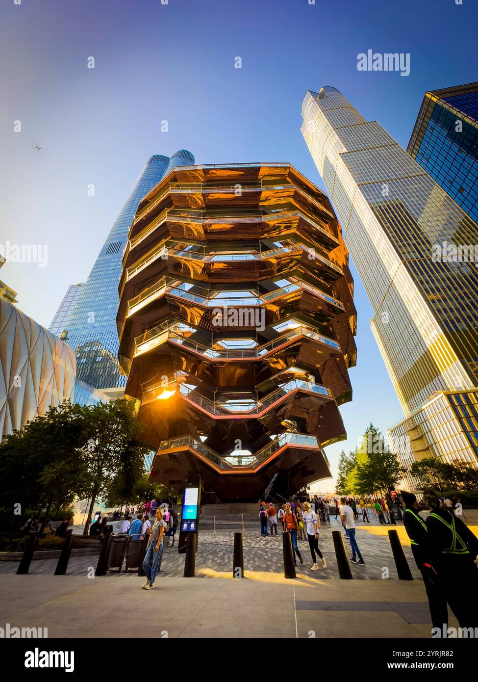 People gather around the striking architectural landmark thomas ...