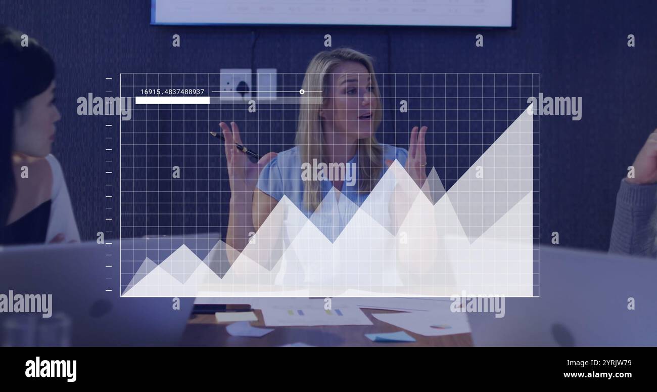 Businesswoman presenting data visual hi-res stock photography and ...