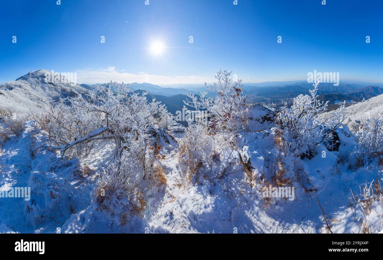 Korea Winter at Deogyusan Mountain at Deogyusan National Park near Muju ...