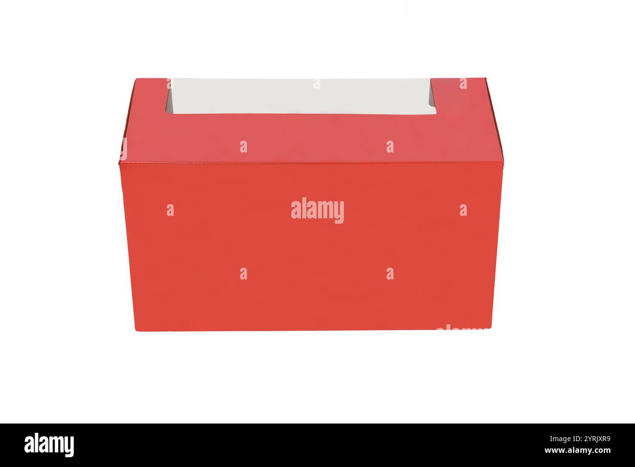 rear view of a toy box with a window on a white background Stock Photo ...