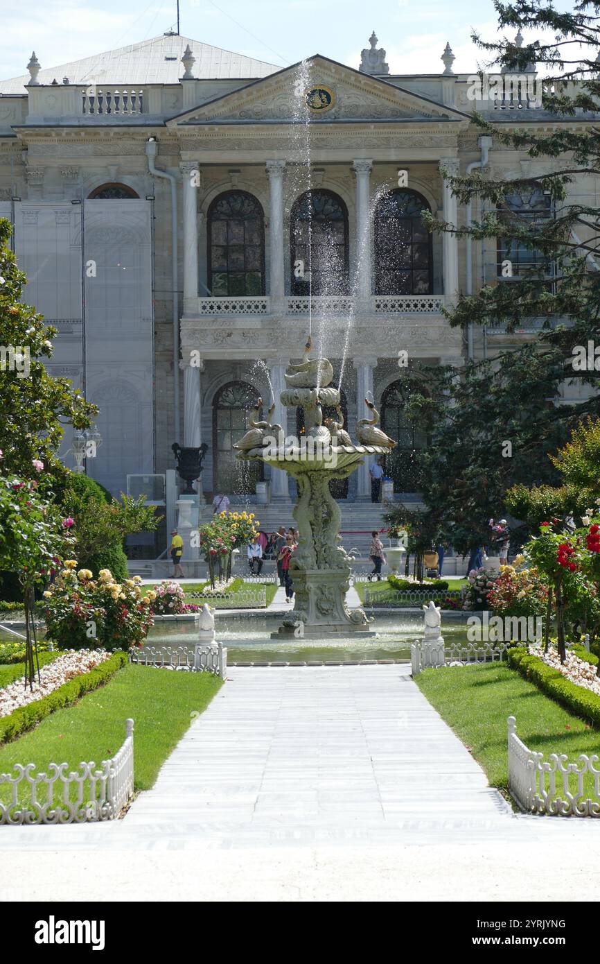 Dolmabahce Palace, Istanbul, Turkey, on the European coast of the ...