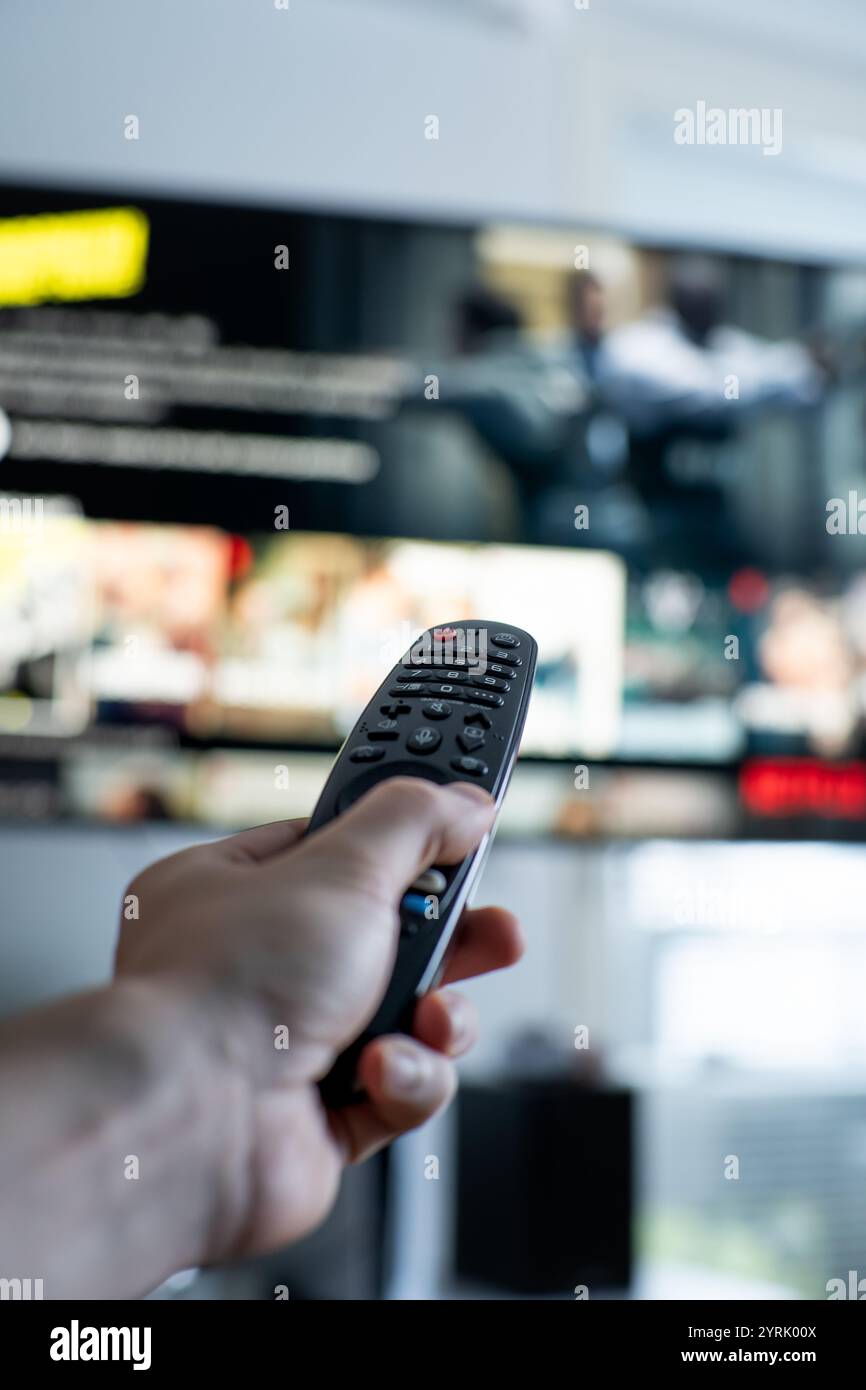 Smart television remote control hi-res stock photography and images - Alamy