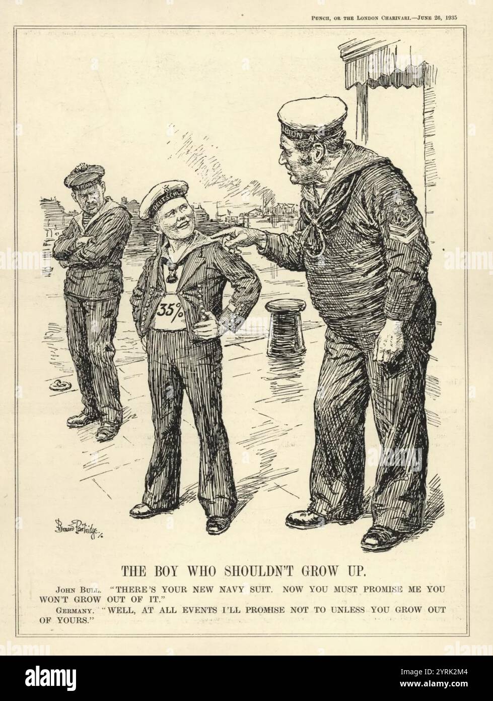 Punch cartoon depicting the Anglo German Naval Agreement (AGNA) of 18 ...