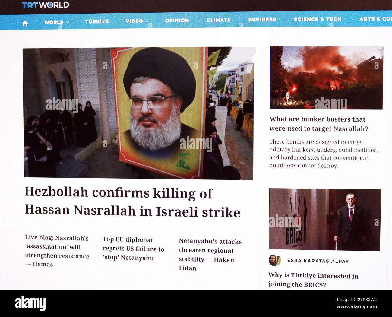 Hezbollah secretary general death hi-res stock photography and images ...