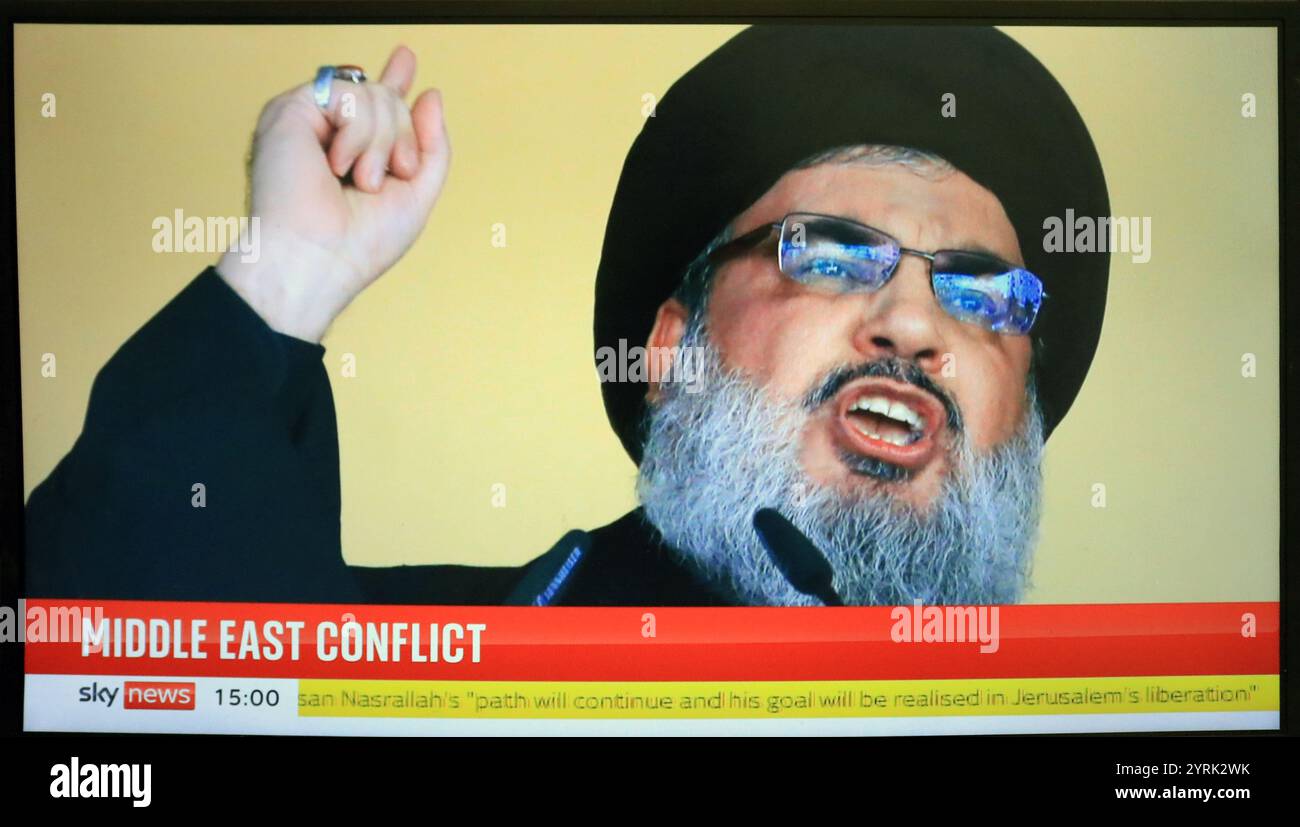 Hezbollah secretary general death hi-res stock photography and images ...