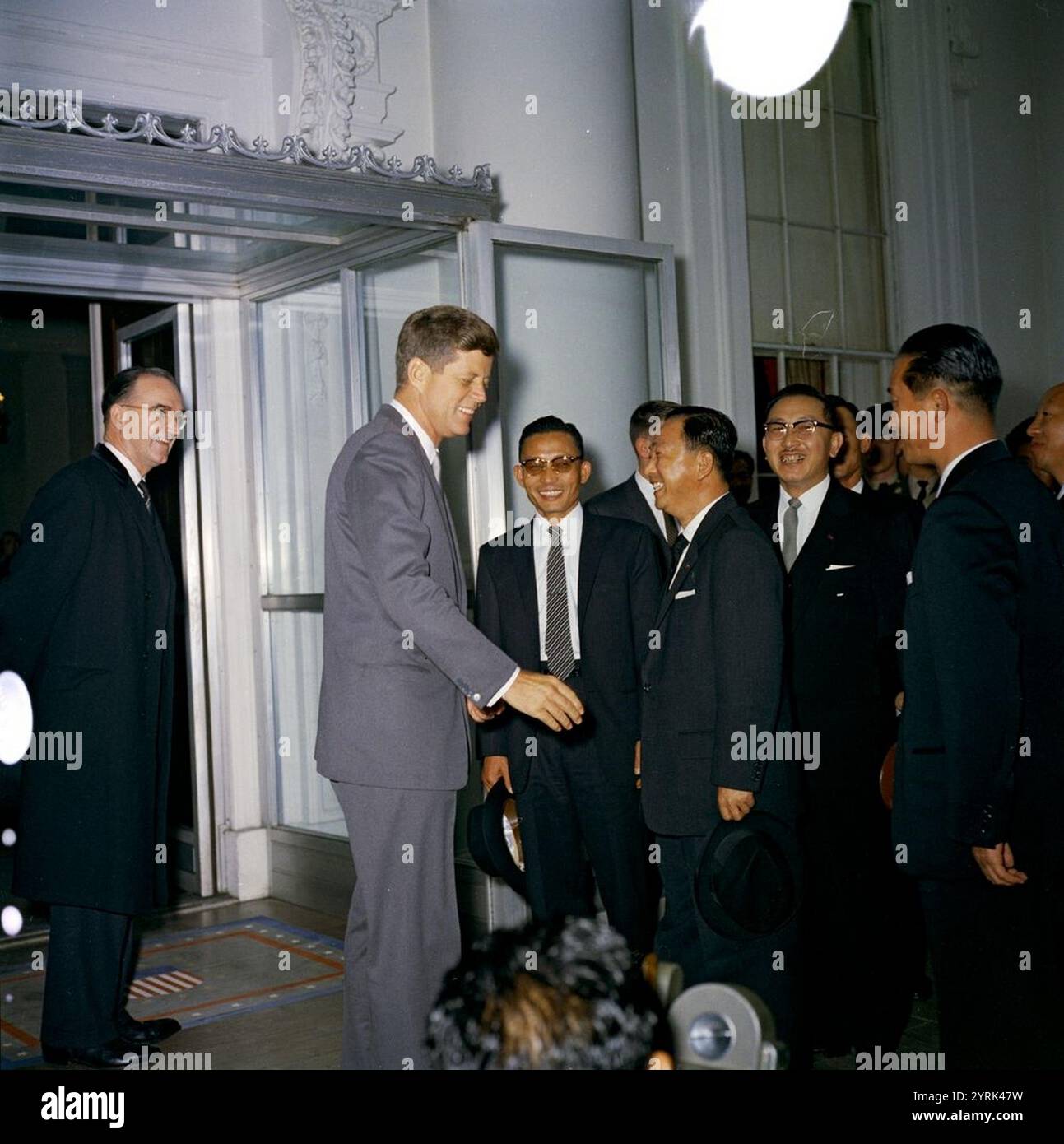 US President John F Kennedy with President Park Chung hee the third ...
