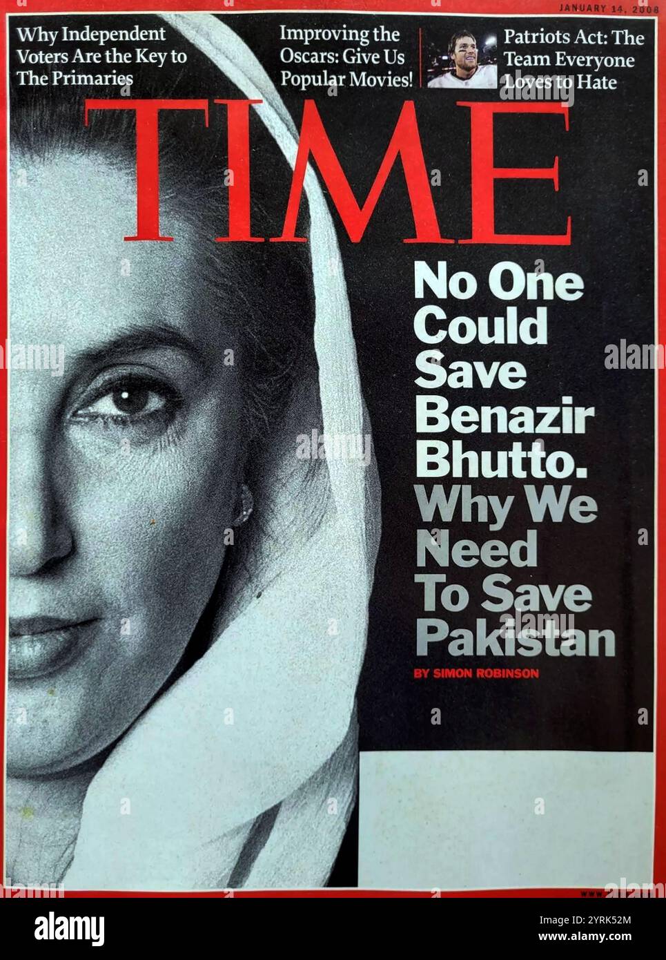 Time Magazine front cover after the assassination of Benazir Bhutto the former Prime Minister of ...