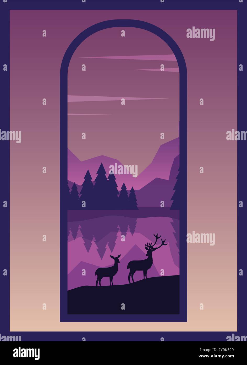 Aerial view on valley in Stock Vector Images - Alamy