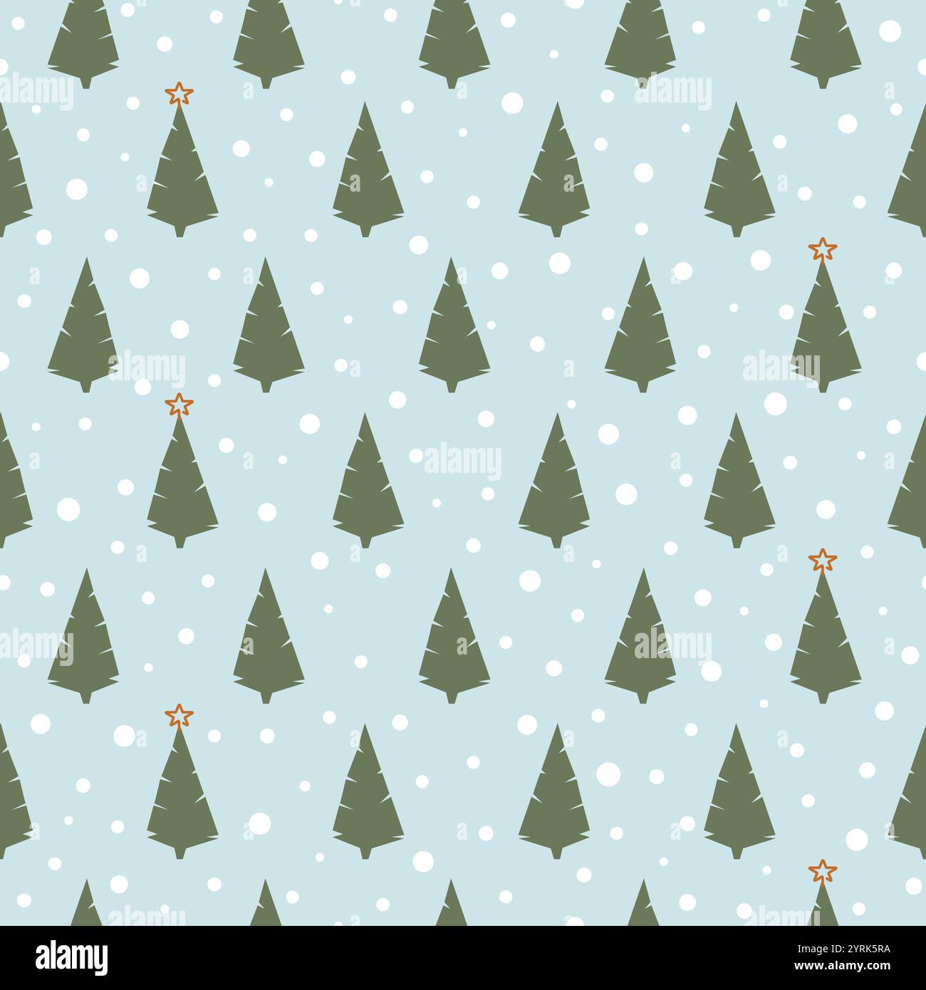 Seamless pattern with Christmas tree, snowflake, golden star. Christmas ...