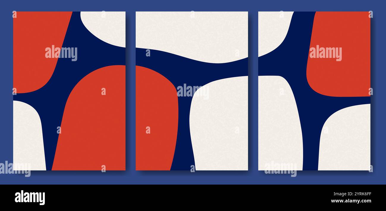 Vector abstract dynamic poster collection. Aesthetic print with ...