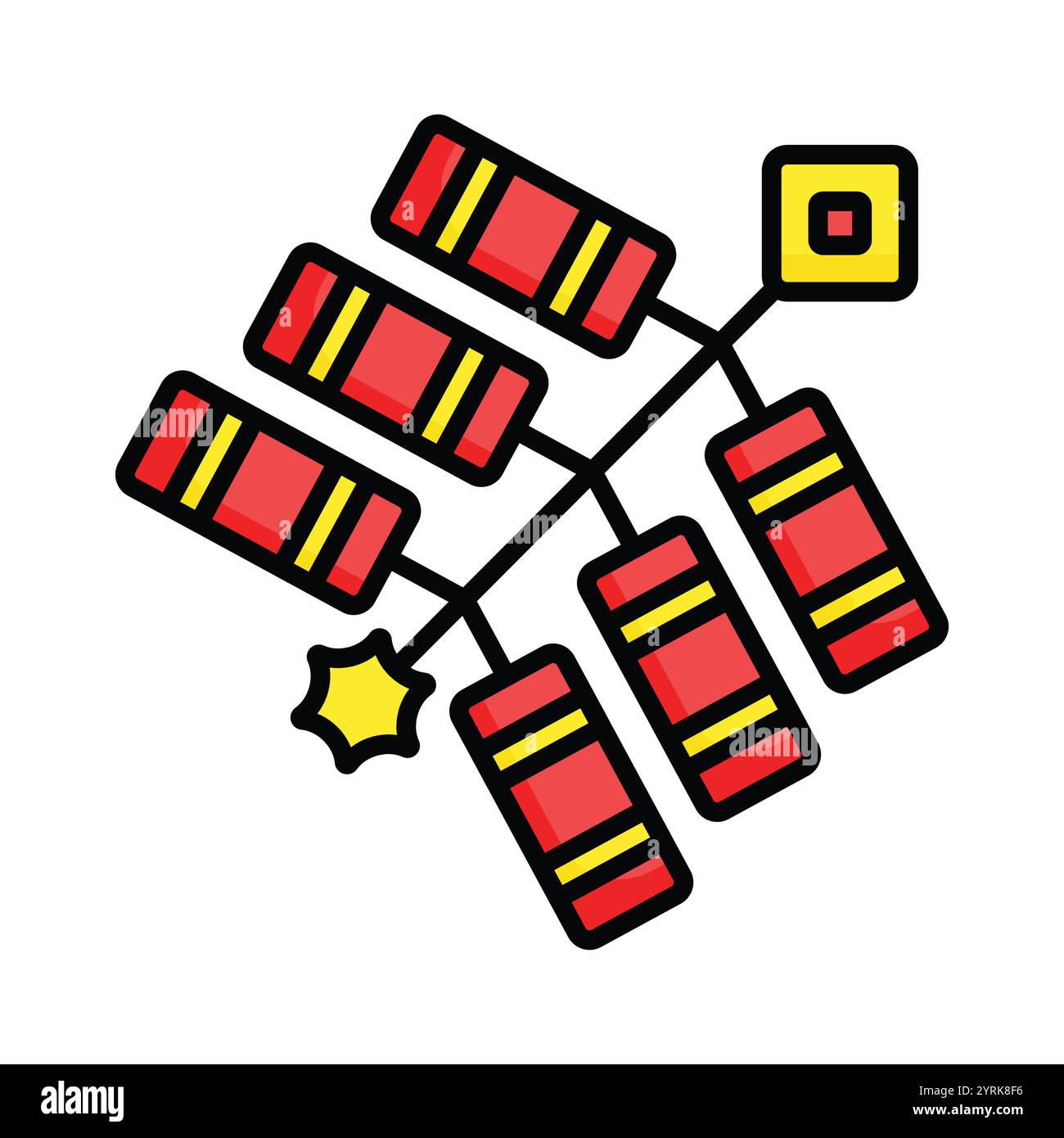 Chinese Firecracker Vector Icon In Trendy Style Ready To Use Vector Stock Vector Image And Art