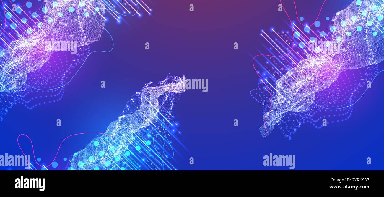 Big Data. Abstract digital futuristic vector illustration on technology background. Data mining ...