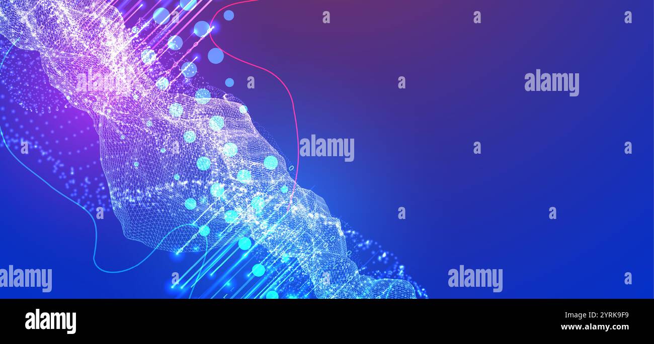 Big Data. Abstract digital futuristic vector illustration on technology background. Data mining ...