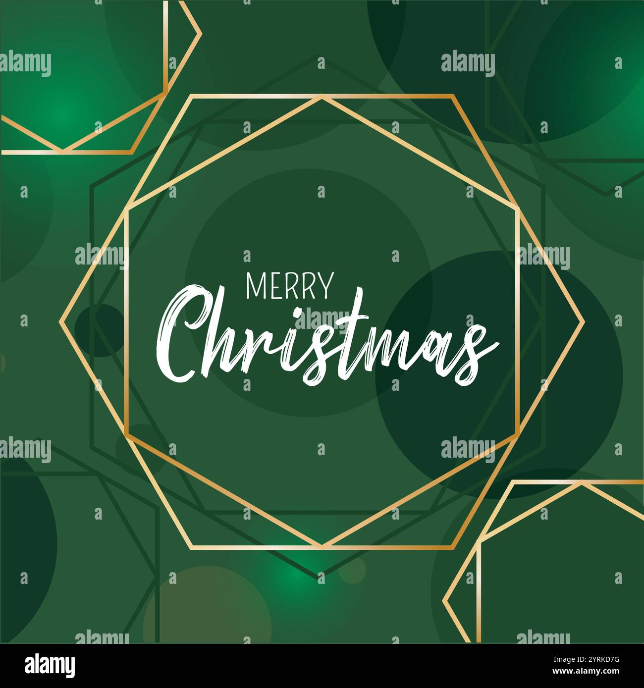 Green Christmas background with geometric design Vector Stock Vector ...