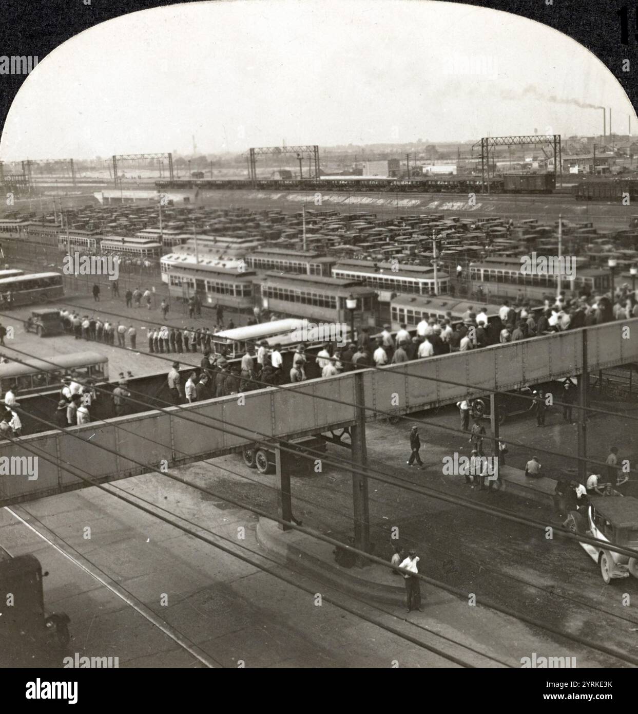 Employees leaving the Ford Motor Company's Factory, Detroit, Michigan ...