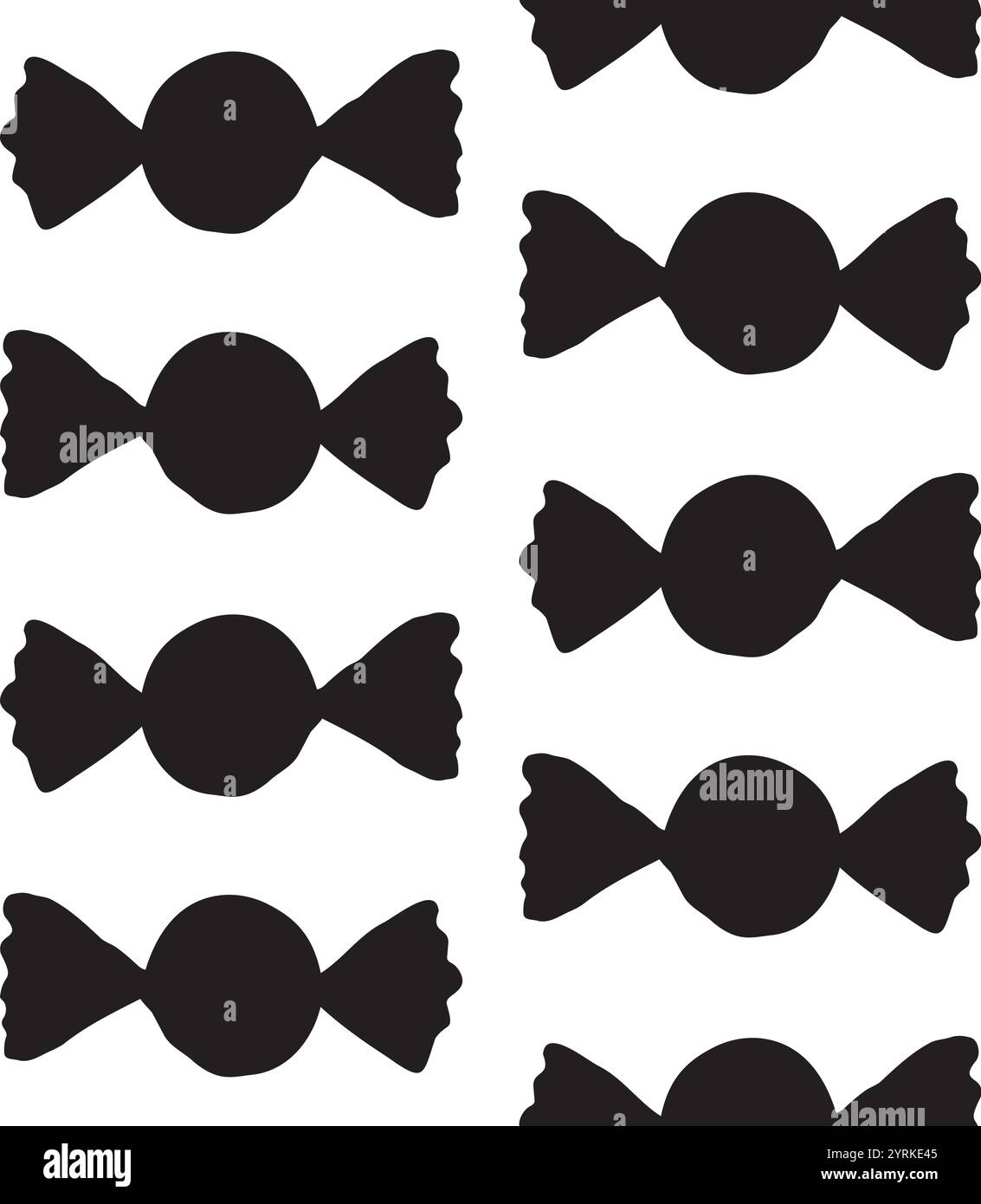 Vector seamless pattern of candy silhouette Stock Vector Image & Art ...