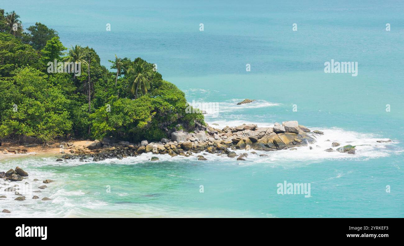 landscape of small natural lagoon. View from the top. Natural Habitat ...