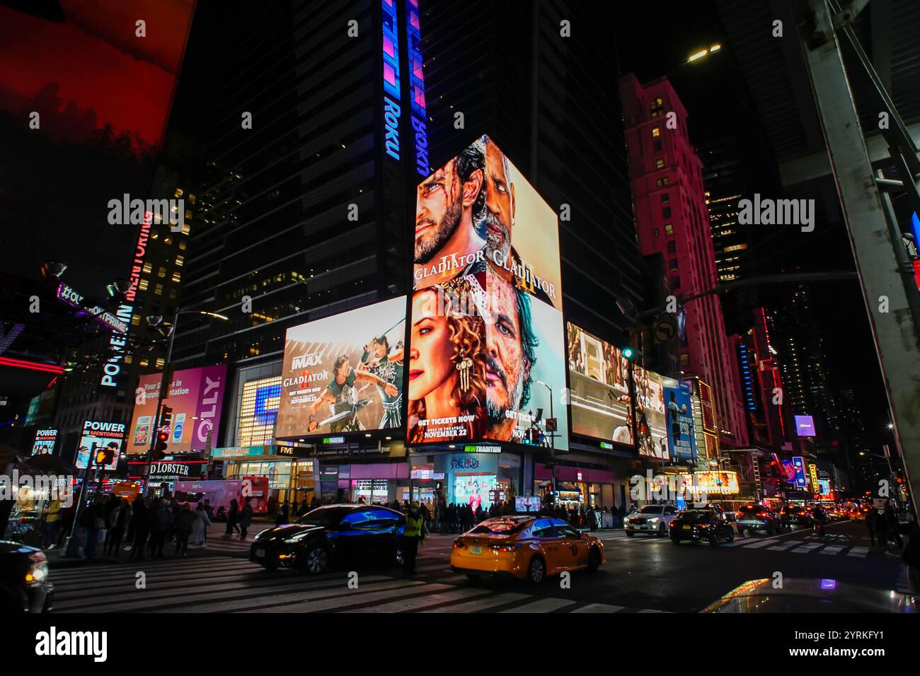 Digital billboard advertising for Paramount Pictures’ “Gladiator II” in ...