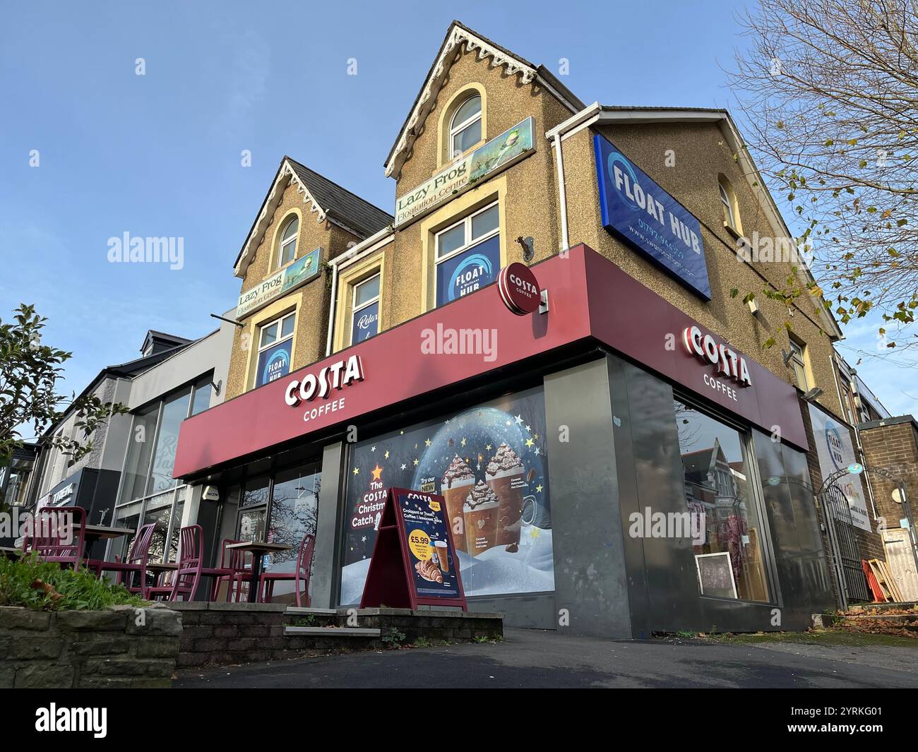 Costa Coffee outlet below Lazy Frog Floatation Centre in Uplands ...