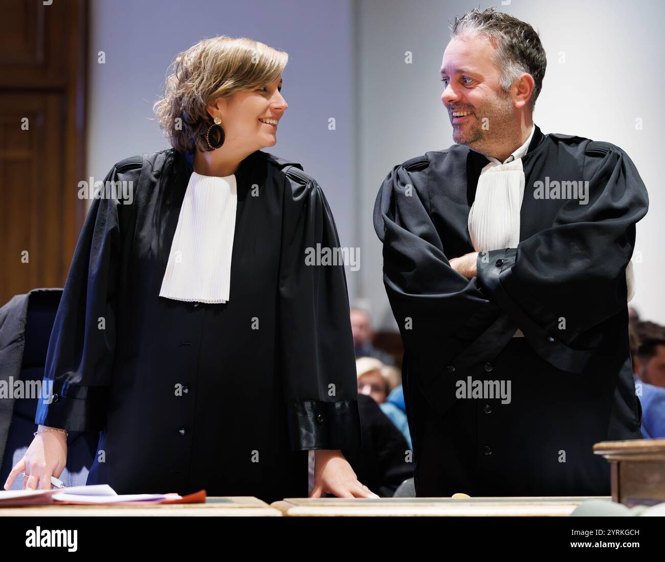 Namur, Belgium. 04th Dec, 2024. Lawyer Aline Fery and Lawyer Cedric ...