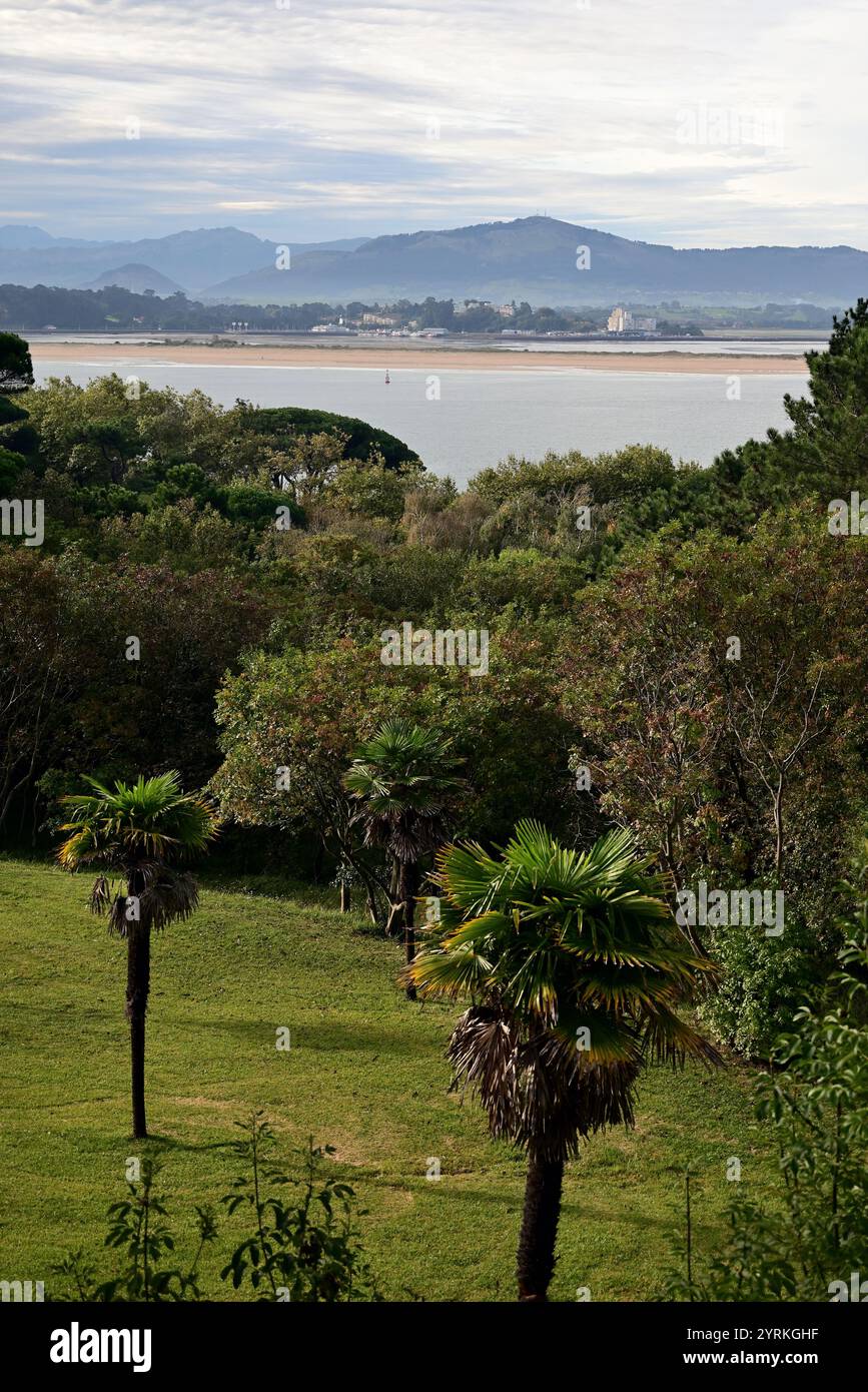 View across the Bay of Santander from Magdalena Park Stock Photo - Alamy