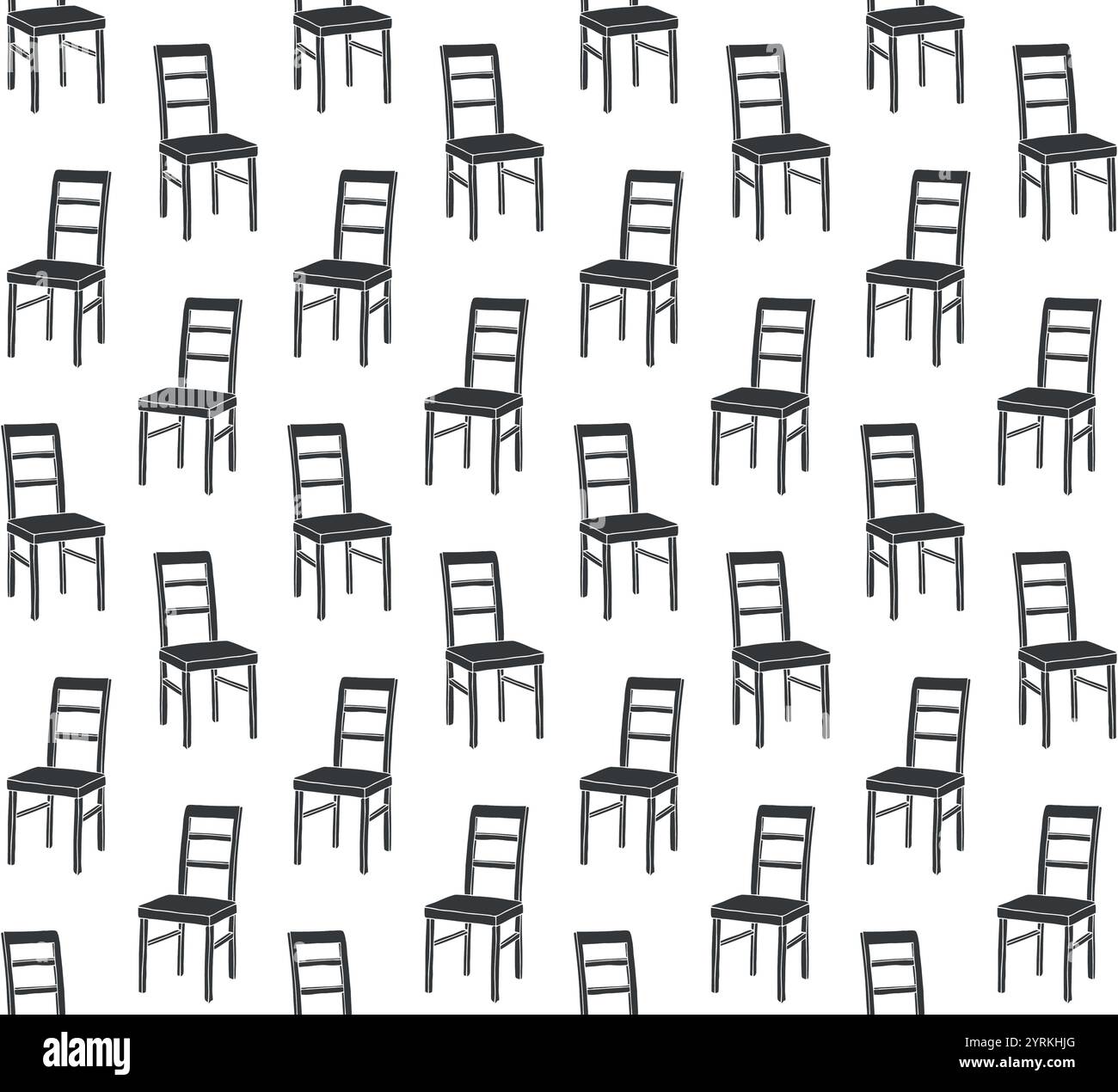 Vector seamless pattern of hand drawn chair Stock Vector Image & Art ...