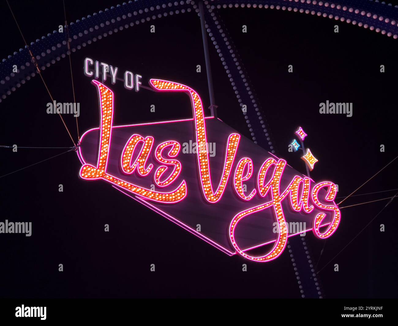 The City of Las Vegas sign near The Strat at the north end of the Las ...