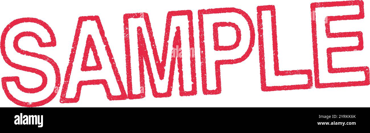 Vector illustration of the word Sample in red ink stamp Stock Vector ...