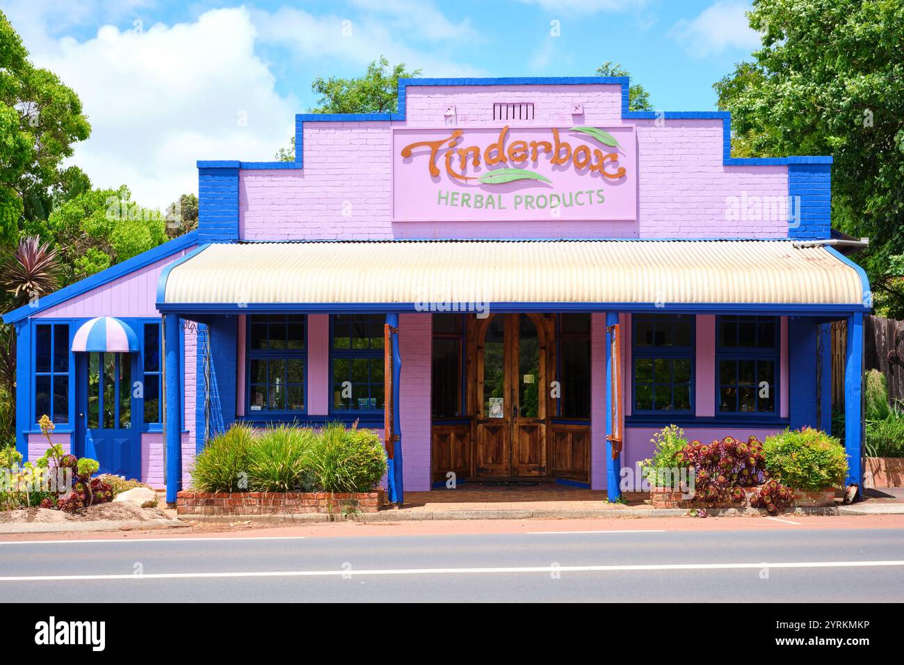 The colourful Tinderbox Herbal Products store in the main street of the ...