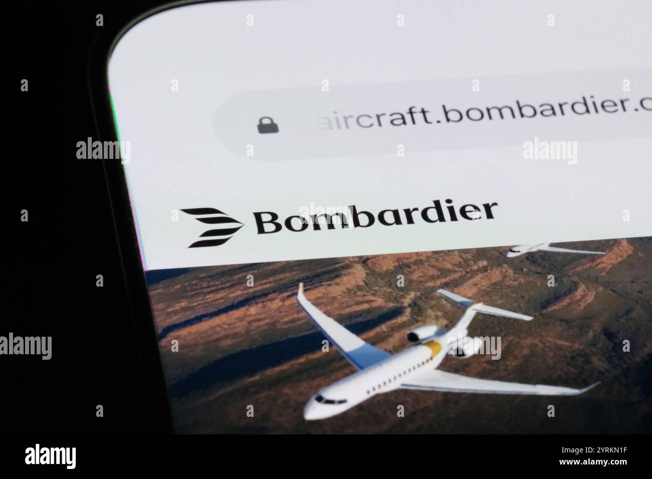 Bombardier company brand logo on website Stock Photo - Alamy