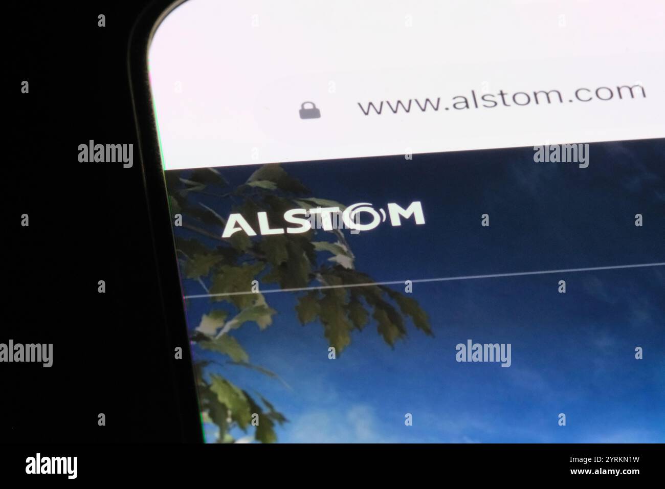 Alstom Transport company brand logo on website Stock Photo - Alamy