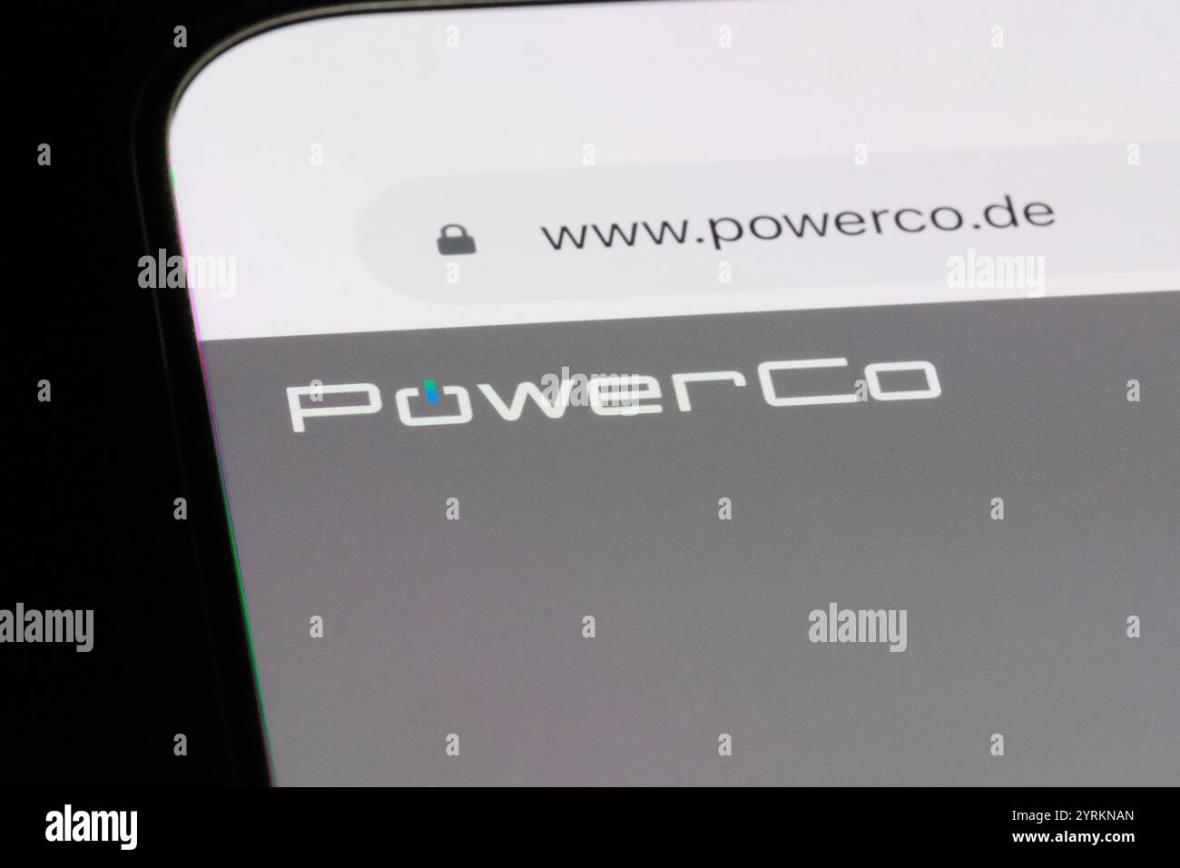 PowerCo battery company brand logo on website Stock Photo - Alamy