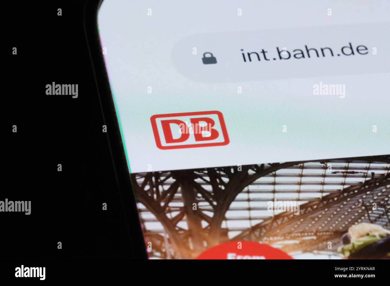 Deutsche Bahn company brand logo on website Stock Photo - Alamy